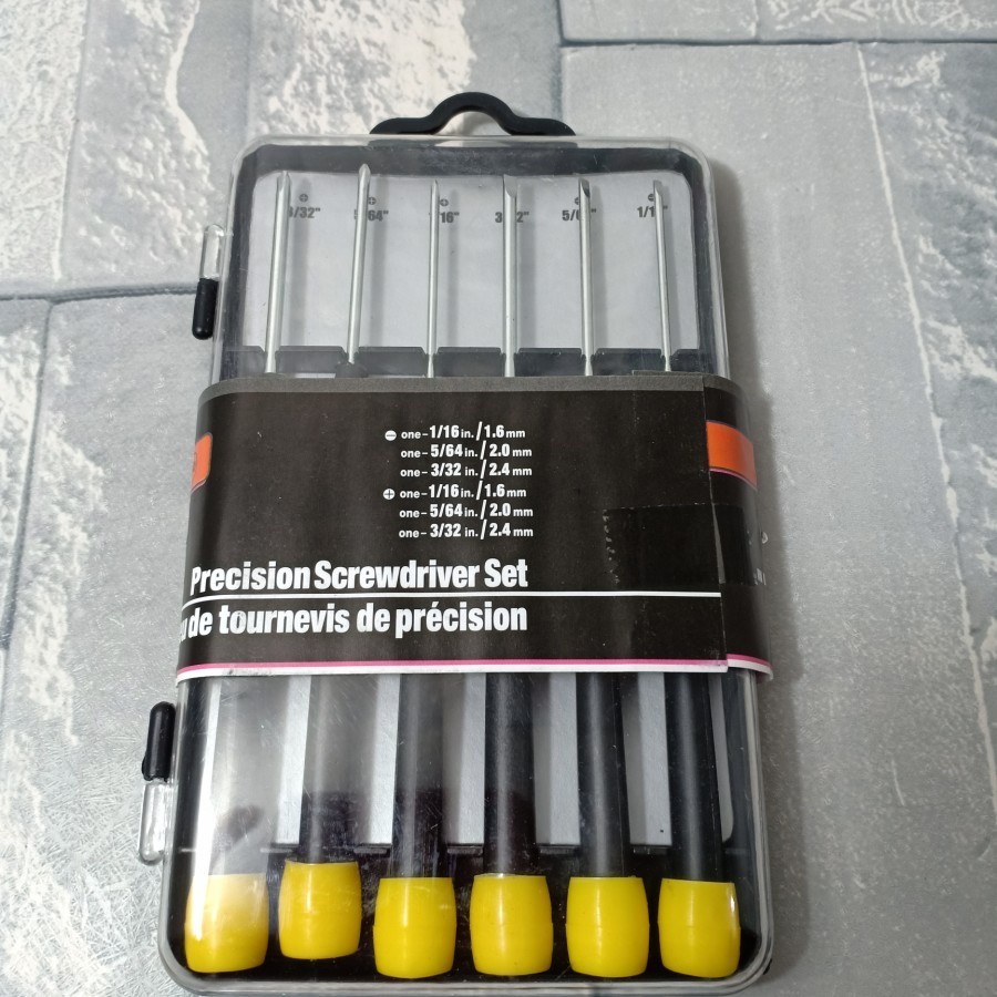 Jual Obeng Mini Set 6 Pcs Precision Screwdriver Set Servis Jam Kacamata ...
