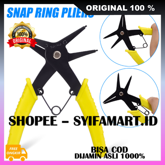 Jual Tang Snap Ring Pliers Tang Penjepit Lurus Buka Tutup 2 Fungsi 2 in ...