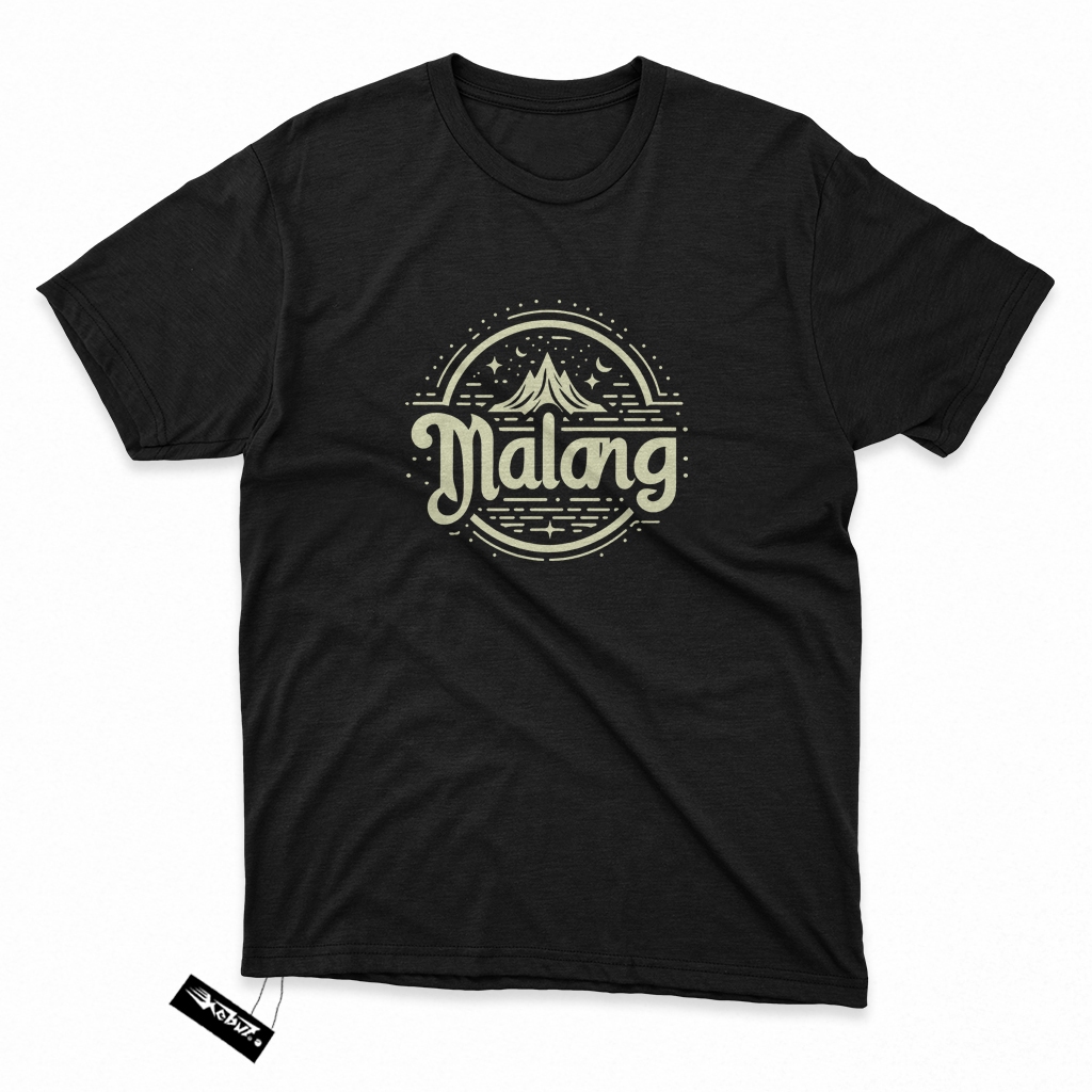 Jual Kaos MALANG 001 ciri khas orang Malang Text Typography - Kain Katun Tshirt / baju distro ...