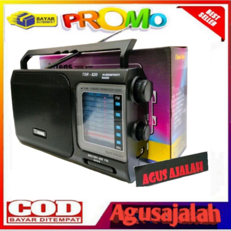 Jual cod Radio TENS 820 radio Rodja AM FM SW 9 BAND radio portable tens ...