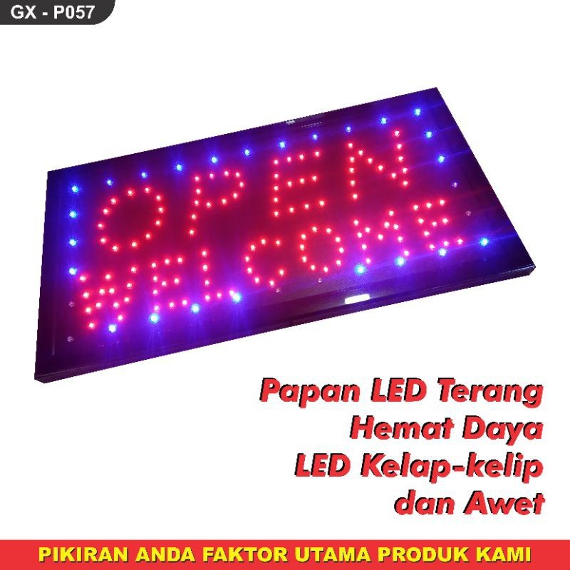 Jual MURAH Papan LED OPEN WElCOME P057 lampu led papan tulisan Open ...