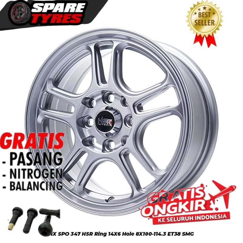 Jual VELG MOBIL RACING RING 14 NX SPO 347 HSR R14X6 H8X100-114,3 ET38 SMG | Shopee Indonesia