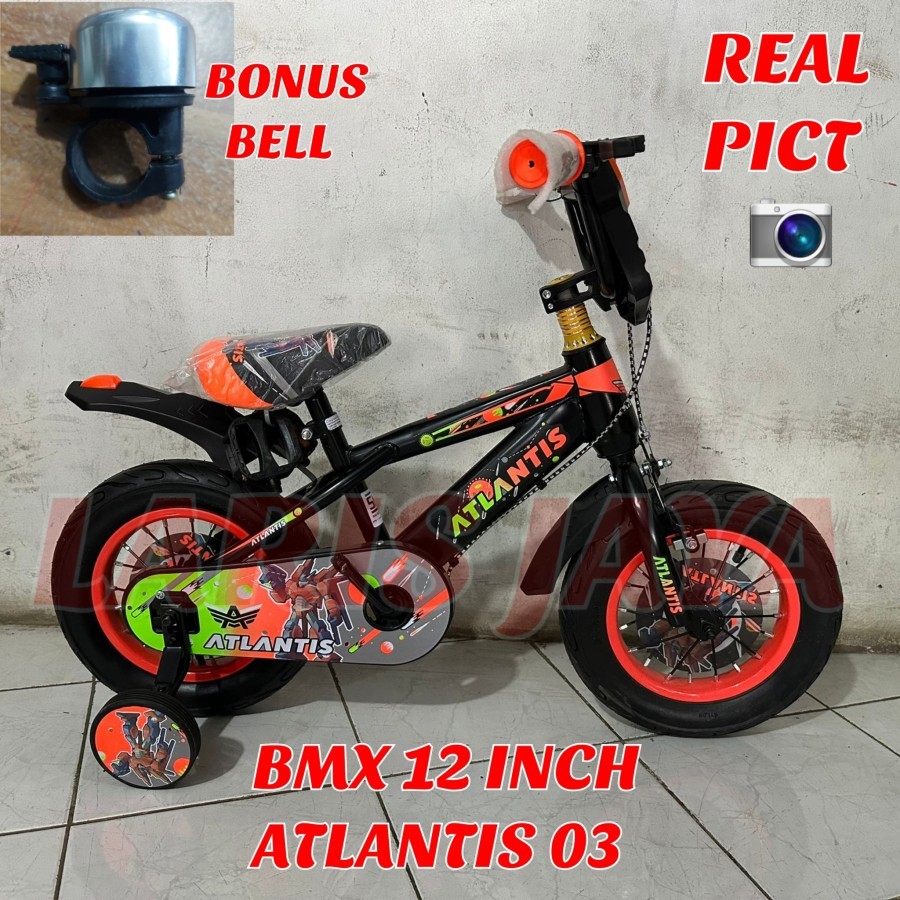 Jual SEPEDA ANAK LAKI LAKI 12 INCH BMX ATLANTIS BAN BESAR SEPEDA BMX 12 ...