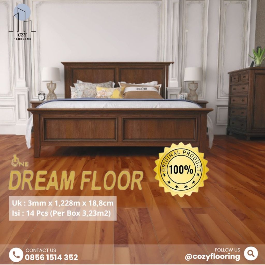 Jual Lantai Vinyl One Dream Tebal 3mm - Vinyl Original Antri Rayap ...