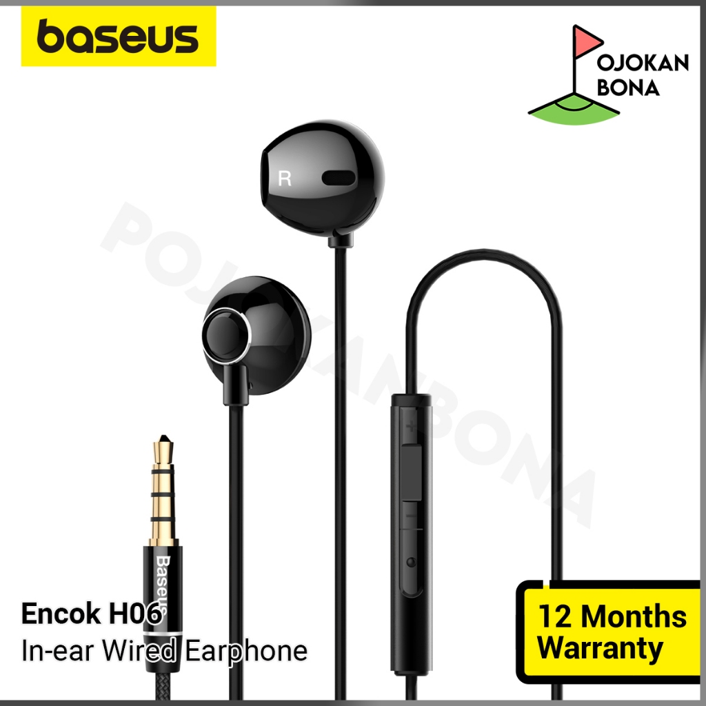 Jual Baseus Earphone Encok H06 Lateral in Ear Wired Earphone NGH06 ...