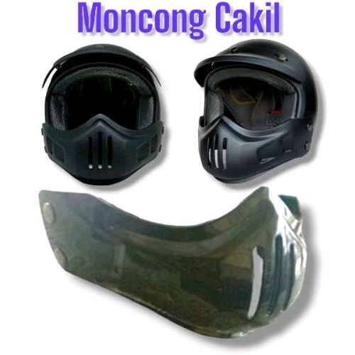 Jual Moncong Plastik cakil Tambahan Helm Retro Plus kancing|| moncong ...