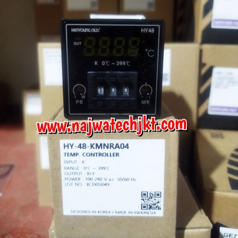 Jual Temperature Controller/Temperatur Control Hanyoung HY 48-KMNRA04/HY 48D-400°/HY-48D 400 ...