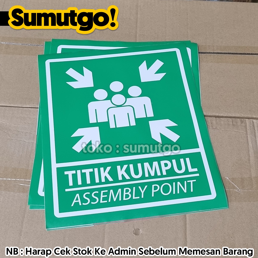 Jual Stiker Titik Kumpul Hijau XL Jumbo Besar Assembly Point Green 30 x ...