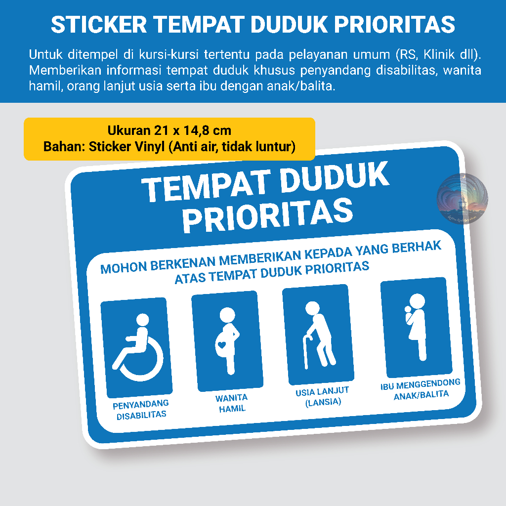 Jual STIKER Sticker TEMPAT DUDUK PRIORITAS | Shopee Indonesia