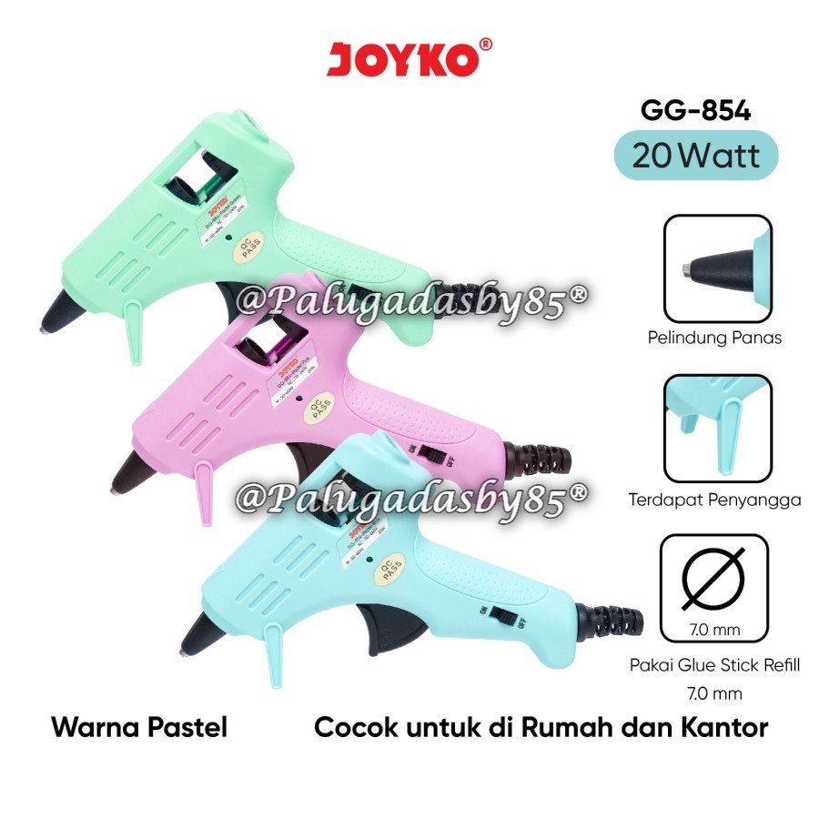 Jual (1 Biji) GROSIR Glue Gun JOYKO GG-854 Warna Pastel / Lem Tembak ...