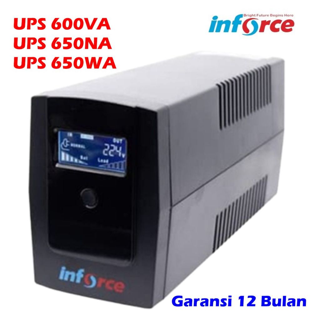Jual UPS INFORCE 650WA / UPS 650VA Dilengkapi AVR & LCD Display - UPS ...