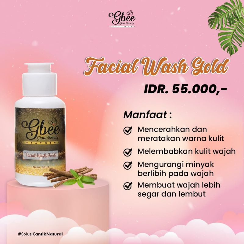 Jual Faceal Wash Gold Gbee Glow Beauty / Sabun Cuci Muka Glow | Shopee ...