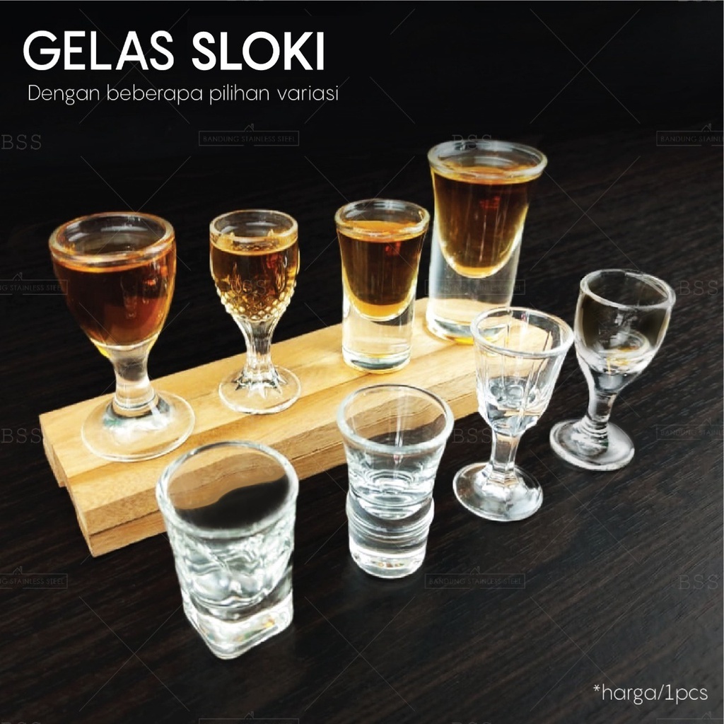 Jual Gelas sloki ada 3 jenis ukuran gelas sloki beer soju | Shopee ...