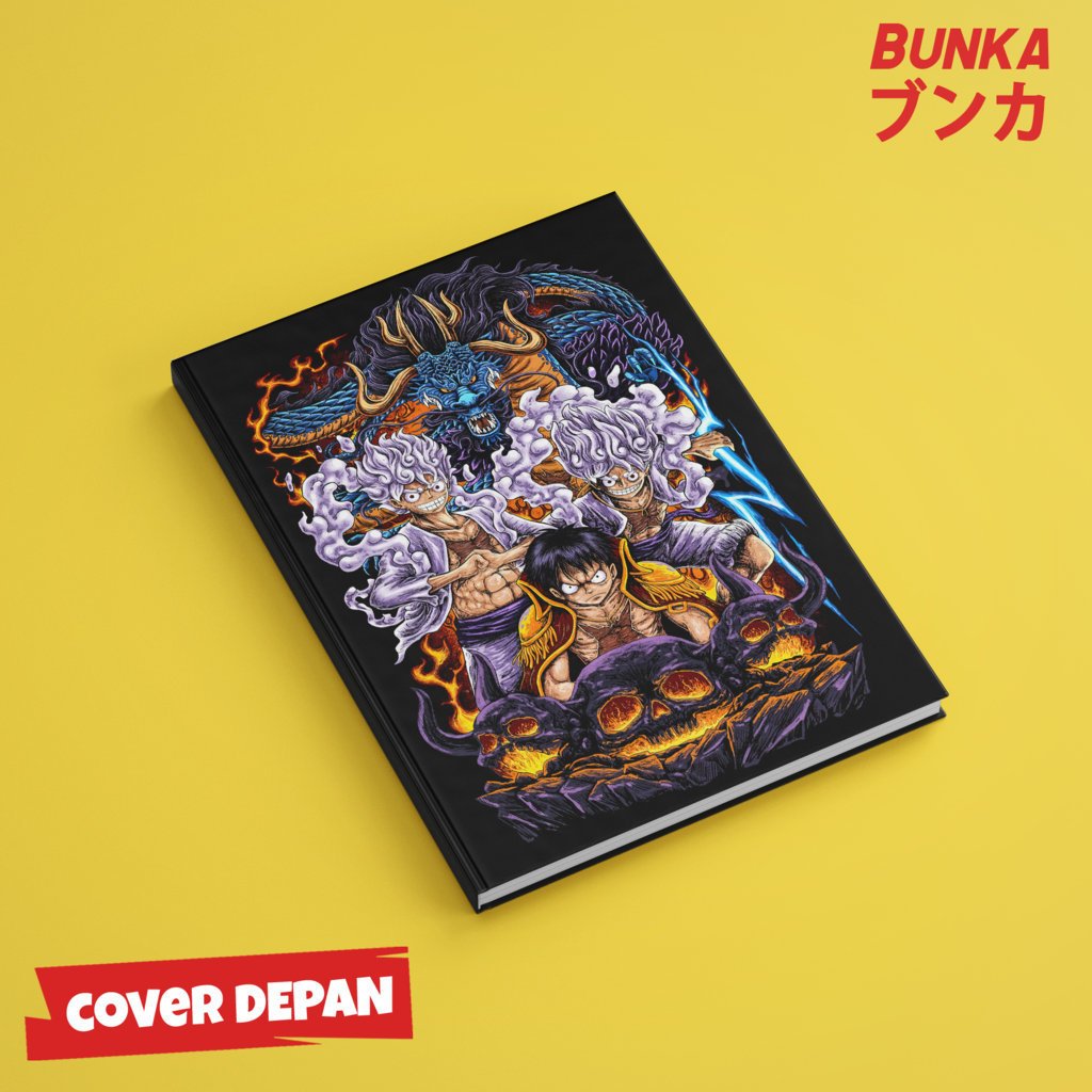 Jual Note Book Aesthetic Anime One Piece Onigashima Luffy VS Kaido ...