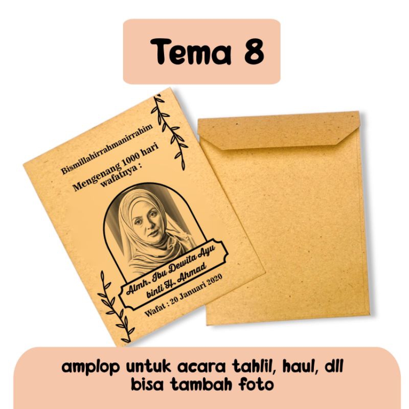 Jual Amplop Sedekah | Amplop Tahlil Tasyakuran | Custom Design | Shopee ...