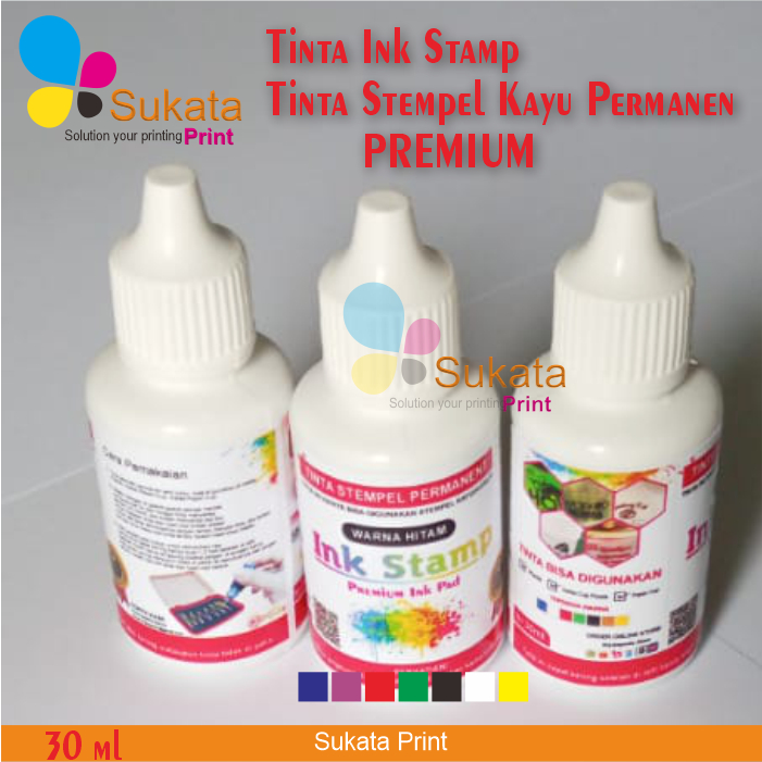 Jual Tinta Stempel Permanen Ink Stamp isi 30ml | Tinta Stempel ...