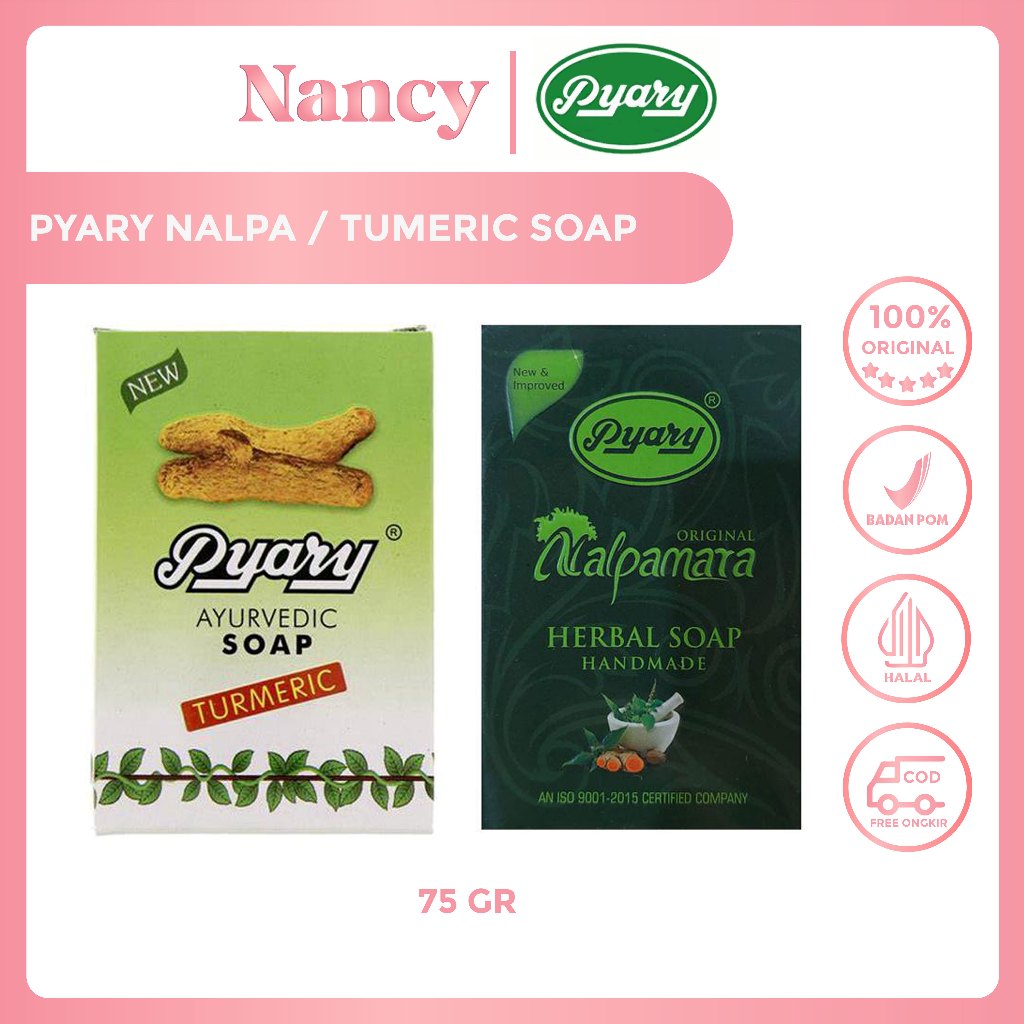 Jual (READY) PYARY SABUN NALPAMARA/TUMERIC SABUN WAJAH & BADAN 75 GR ...