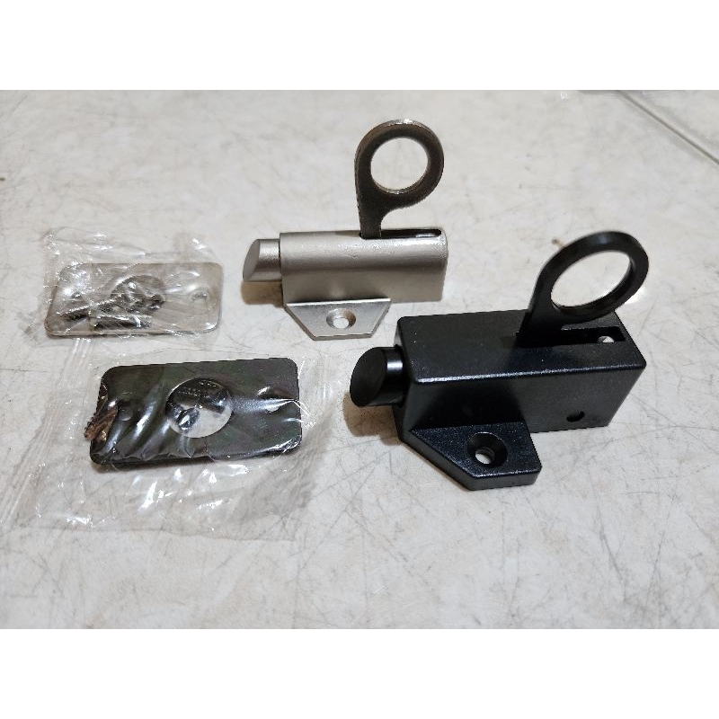 Jual Slot kodok black / silver jendela / grendel / kunci spring knip ...