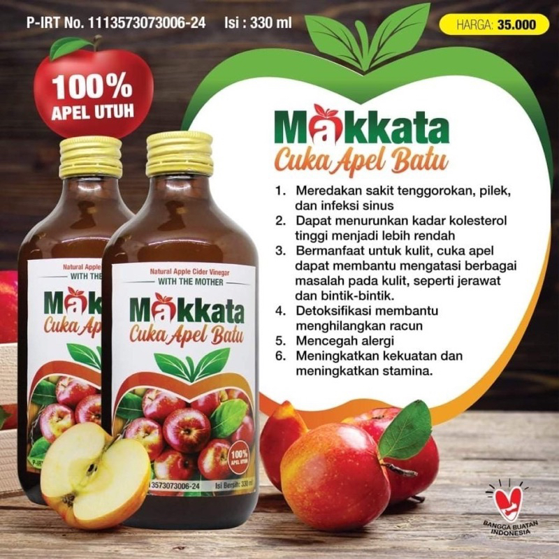 Jual CUKA APEL MAKKATA 330ml | Shopee Indonesia