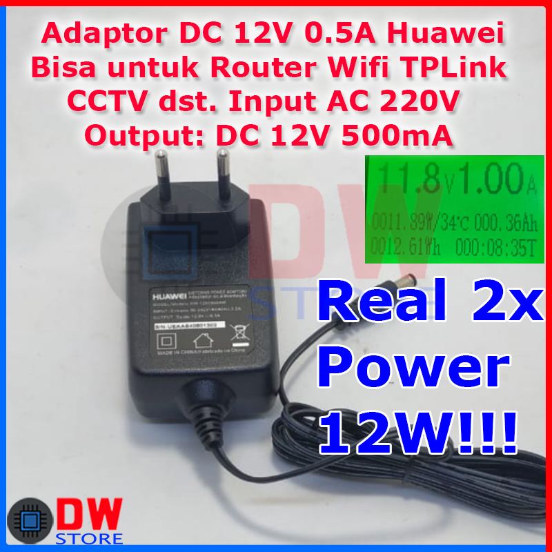 Jual Adaptor DC 12V 0.5A 500mA DC12V 12V Huawei bisa untuk TPLINK ...