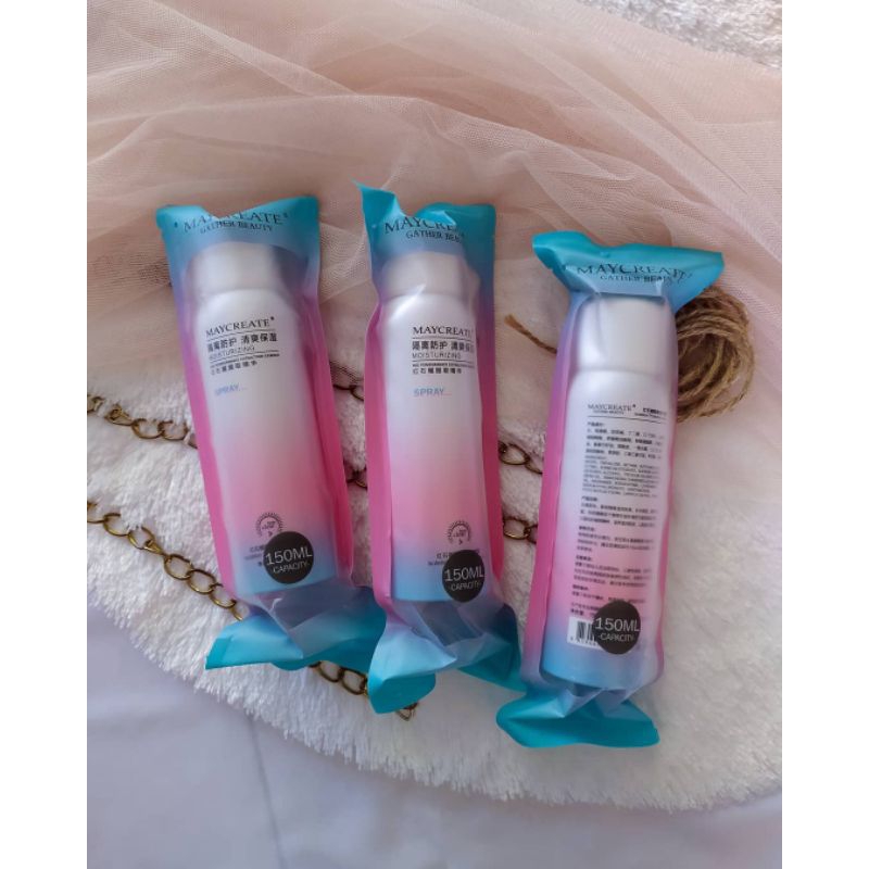 Jual MAYCREATE MOISTURIZING / LOTION SPRAY PUTIH INSTAN | Shopee Indonesia