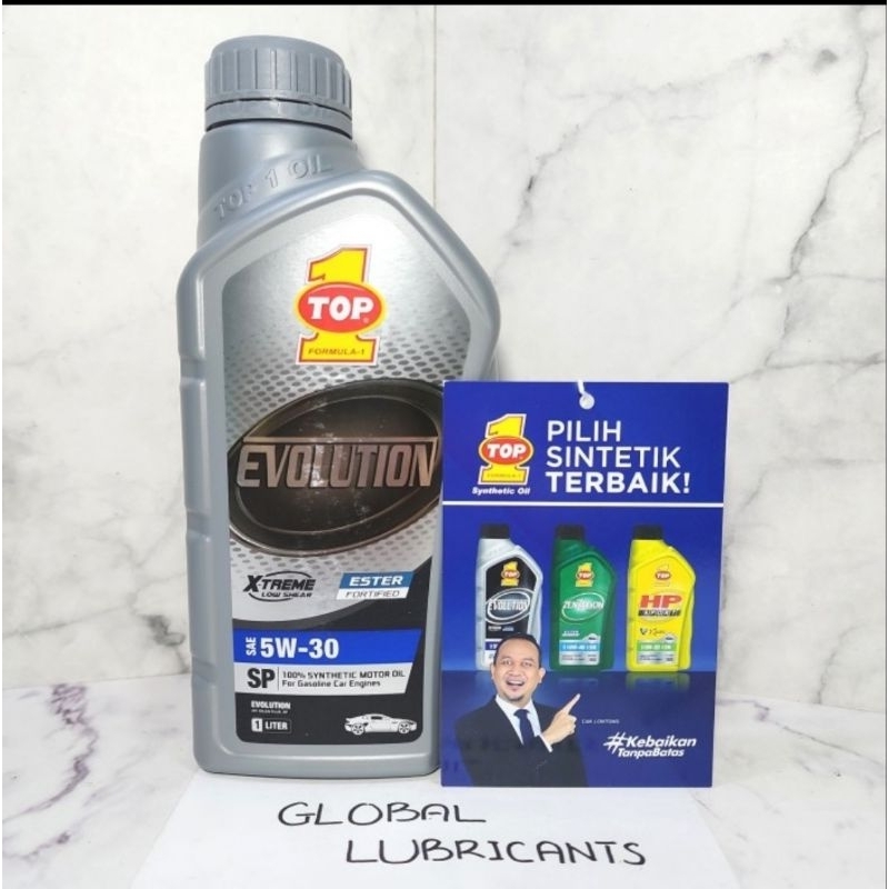 Jual TOP1/ TOP 1 EVOLUTION + Ester Fortified 5W-30 GM Dexos 1/ SP 1 Liter (Oli Mesin 100% Fully ...