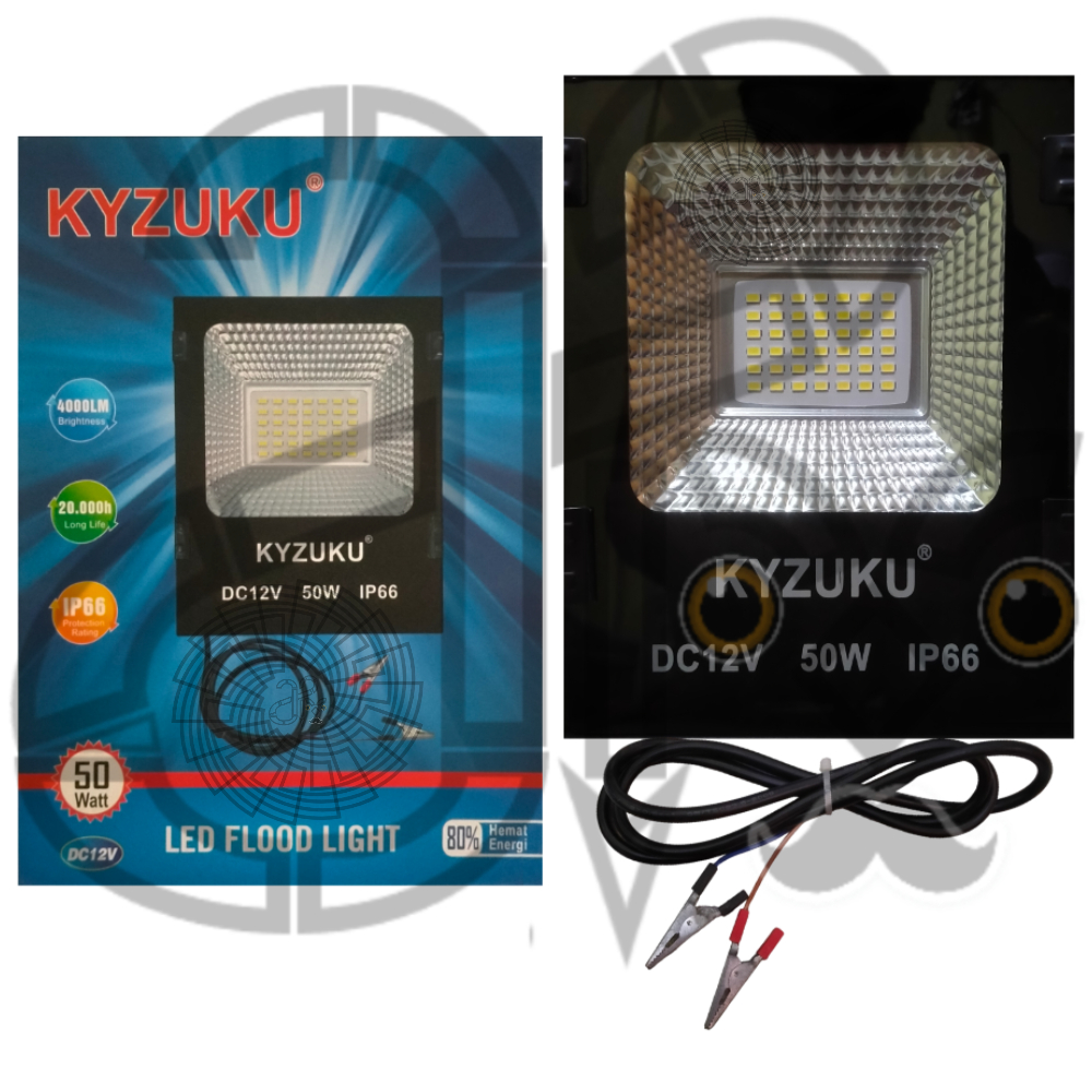 Jual Lampu Sorot DC 12V 50W 50 Watt Cahaya Putih / LED Sorot DC 12V AKI | Shopee Indonesia