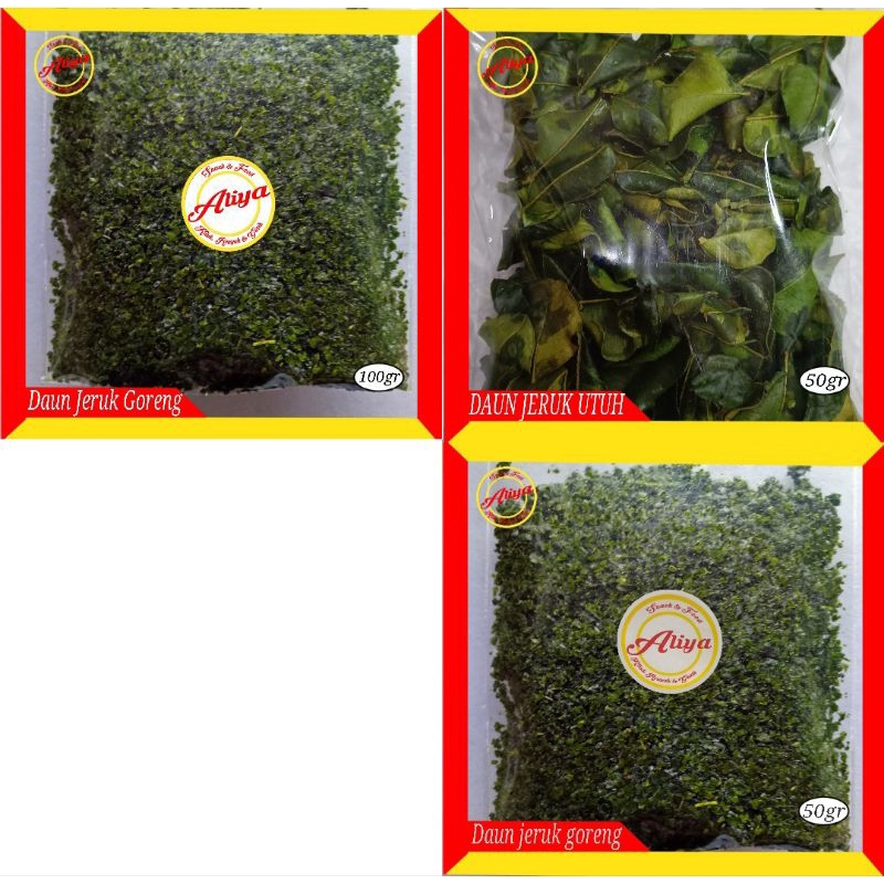 Jual DAUN JERUK HALUS / KASAR (GORENG 50gr / 100gr). Tanpa serat batang ...