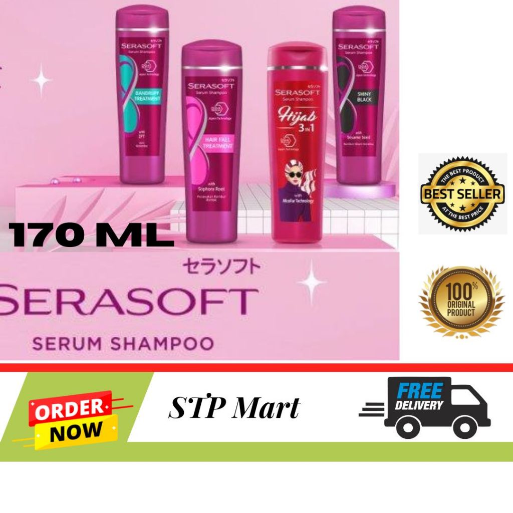 Jual SERASOFT SERUM SHAMPOO HAIR FALL & DANDRUFF TREATMENT 170ML ...