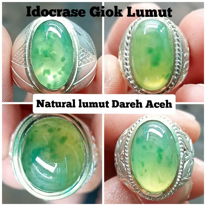 Jual Batu cincin Idocrase Giok Lumut Dareh Kumbang Jati Natural Aceh ...