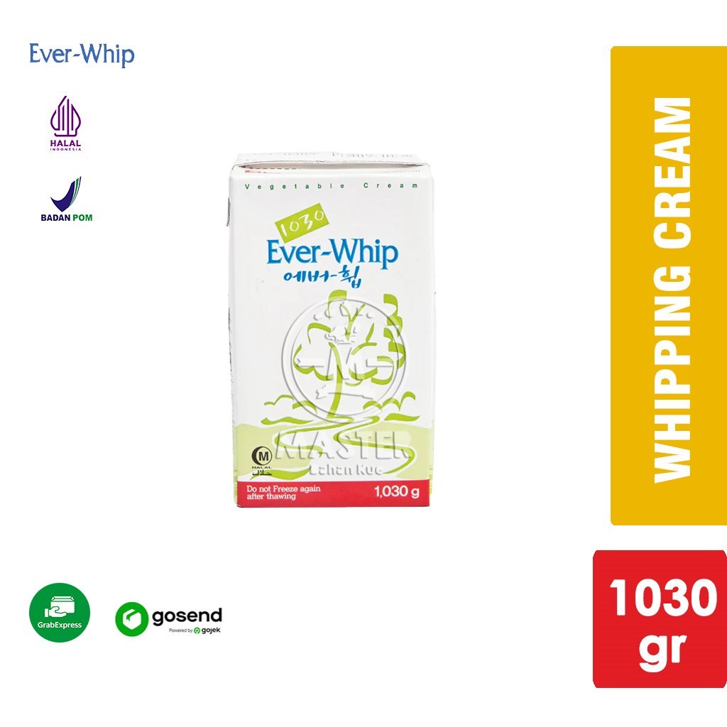 Jual Ever Whip Non Dairy / Whip Cream Sugar Free 1030 gr [KHUSUS ...