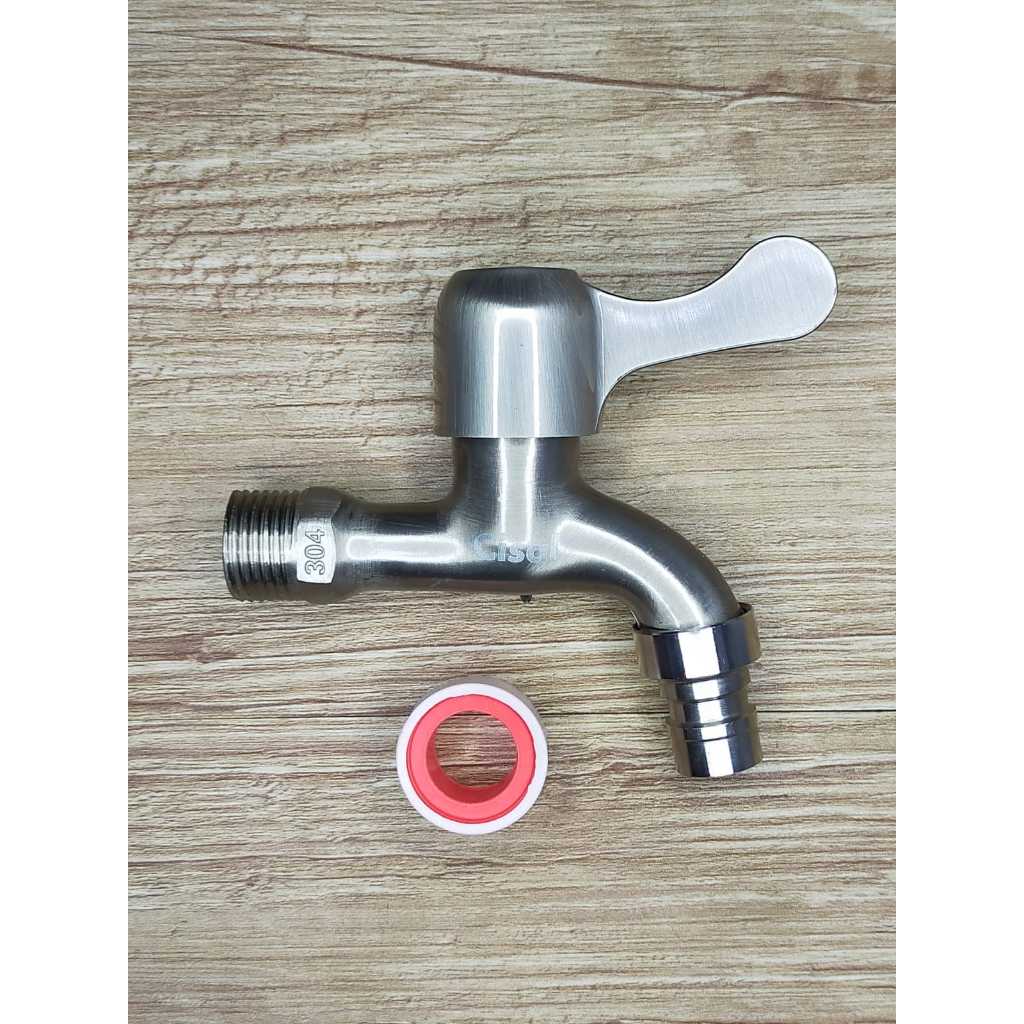 Jual Kran Nikel Taman 1/2 Inch Keran Air Model Engkol Tembok Taman ...