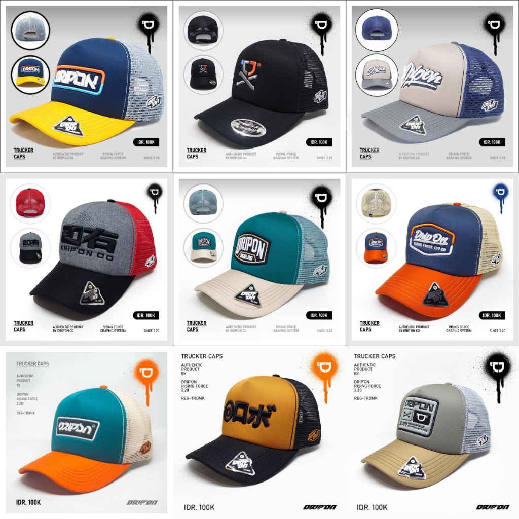 Jual Drip On Topi Trucker Jaring Pria Dewasa Original V01 | Shopee ...