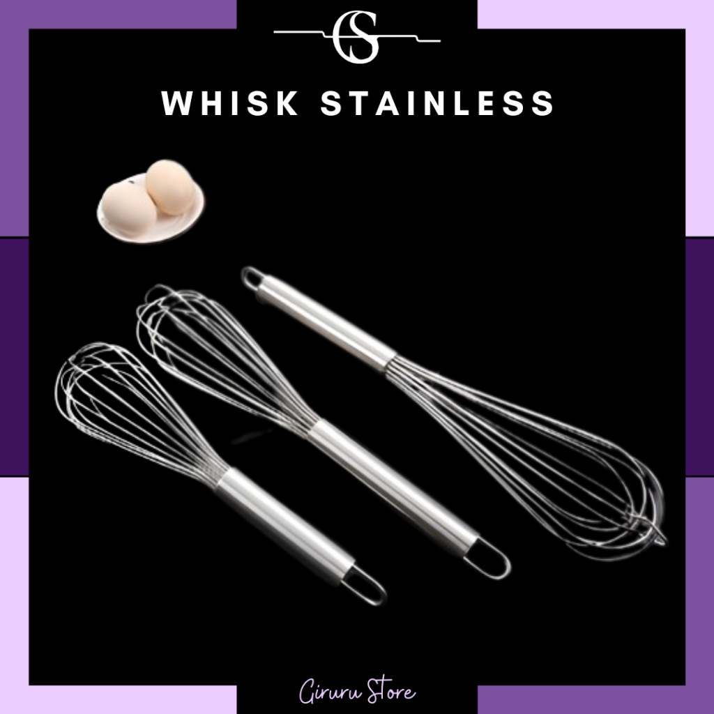 Jual Whisk Stainless / Pengocok Telur Stainless Whisk Egg Manual Mixer ...