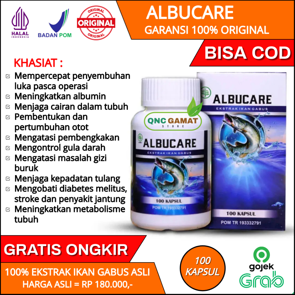 Jual ALBUCARE 100% Ekstrak Ikan Gabus - Obat Herbal Pengering Luka Operasi Secar BPOM Asli ...
