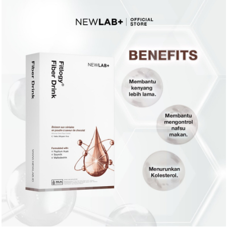 Jual NEW LAB + - SLIMLOGY FIBER DRINK COKLAT & TEA I BPOM AMAN I FIBER ...