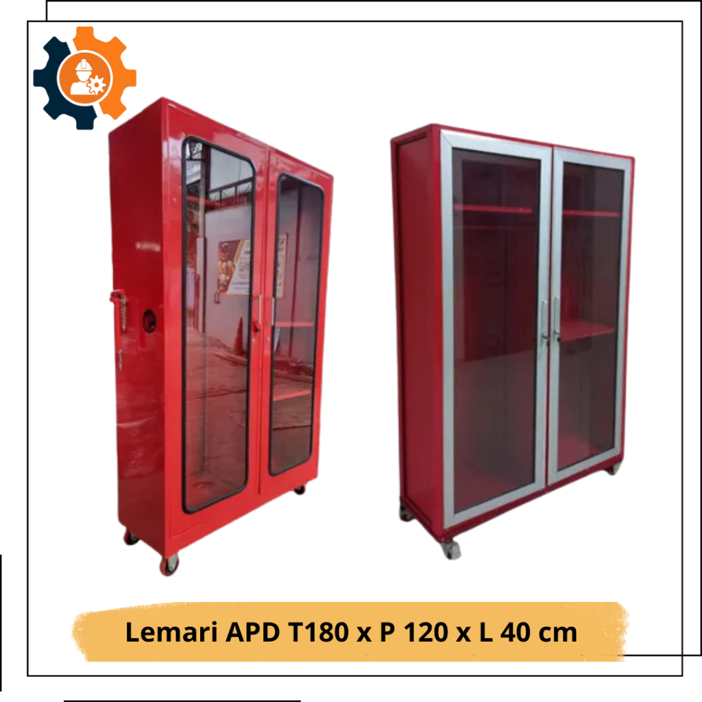 Jual Lemari Safety Pemadam - Lemari APD Plat Aluminium - Fire Safety Cabinet Kaca Alumunium ...