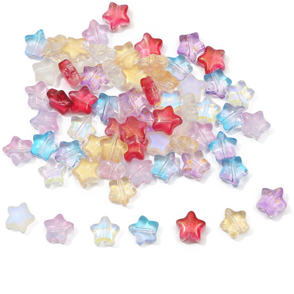 Jual 10 PCS Manik-manik Kaca Genuine Glass Beads - BINTANG MINI ...