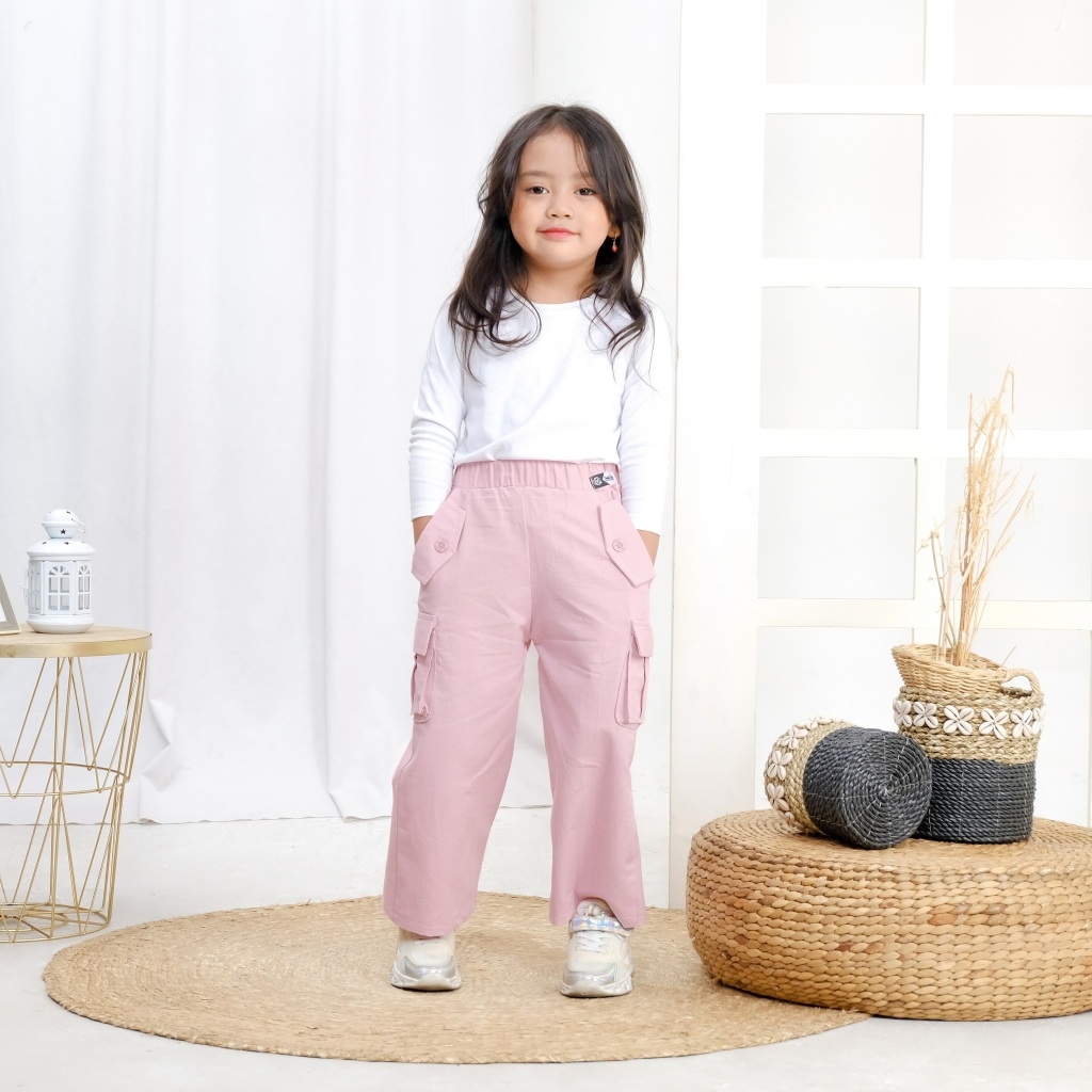 Jual YURA CARGO PANTS | Celana Cargo Anak Perempuan | Celana Kulot Anak ...