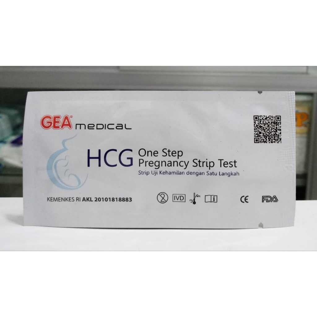 Jual [𝐏𝐑𝐈𝐕𝐀𝐒𝐈 𝐀𝐌𝐀𝐍] Test Pack Gea Medical 𝟏 𝐒𝐓𝐑𝐈𝐏 - HCG Pregnancy Strip ...