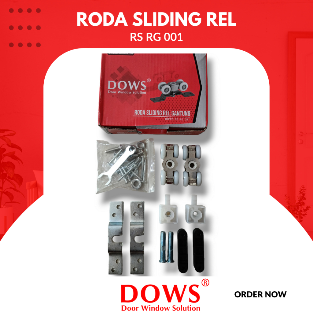 Jual Roda Pintu Geser / Sliding Rel Gantung Dows RS RG 001 | Shopee ...