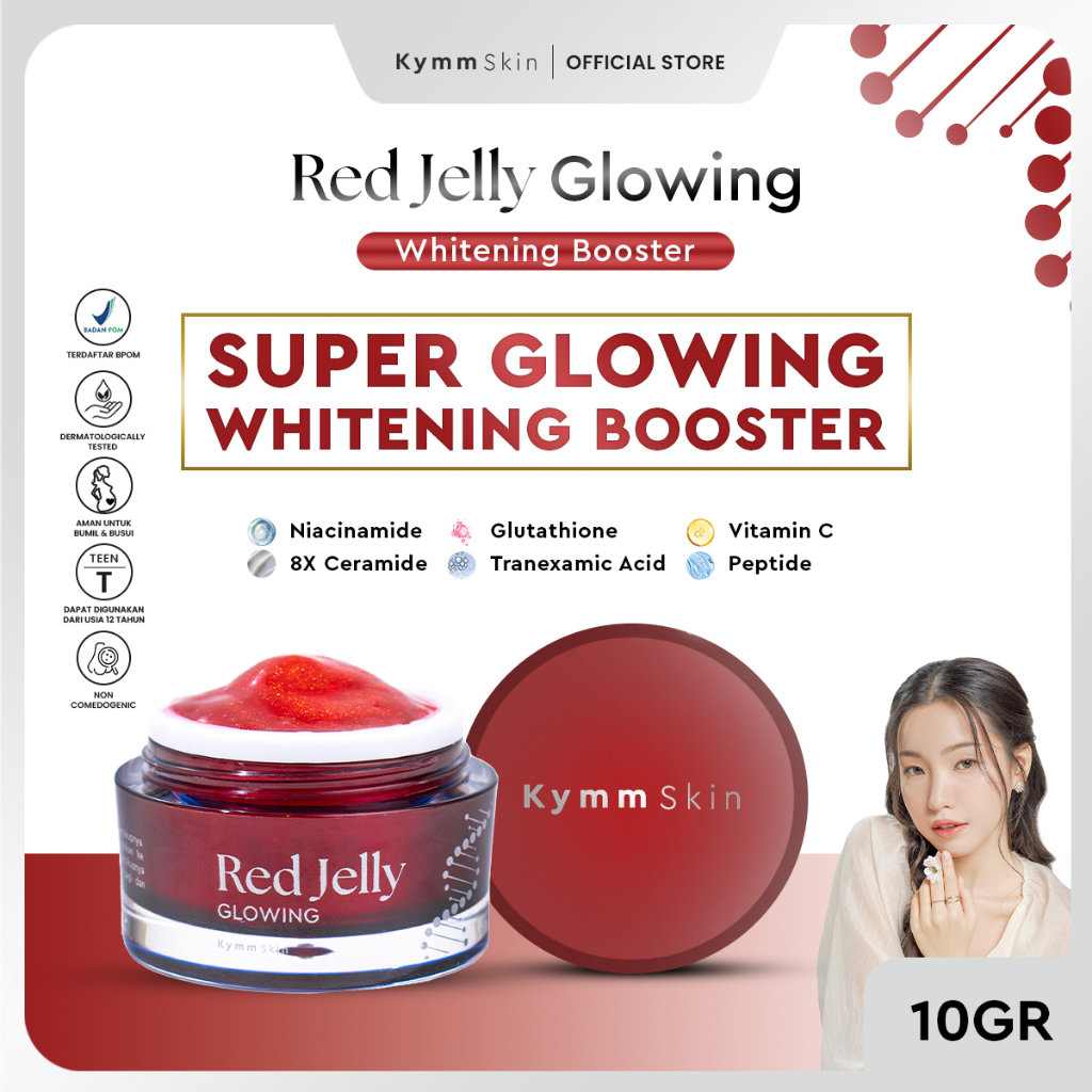 Jual KYMM SKIN Red Jelly Super Glowing Whitening Booster Moisturizer ...