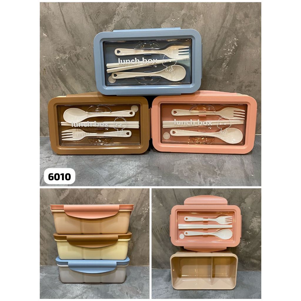 Jual Lunch Box Bento Kotak Bekal Satu Lapis Free Alat Makan Bpa A37 | Shopee Indonesia