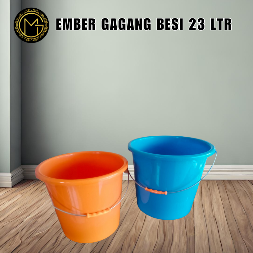 Jual Ember Air Plastik Gagang Besi Ember Plastik Tebal 23 Liter ISI 3 ...