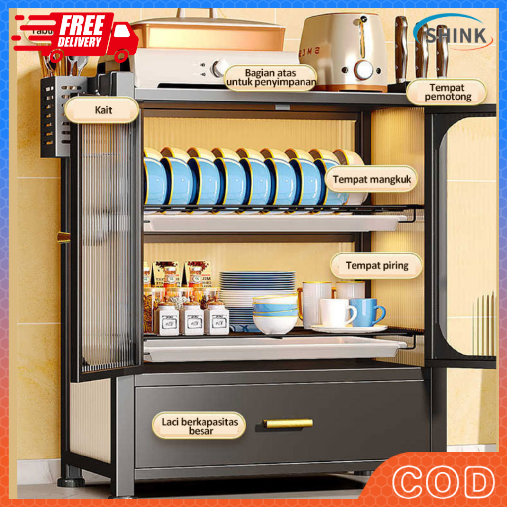 Jual SHINK TOKO Rak Piring Tertutup Stainless Lemari Piring Tertutup ...