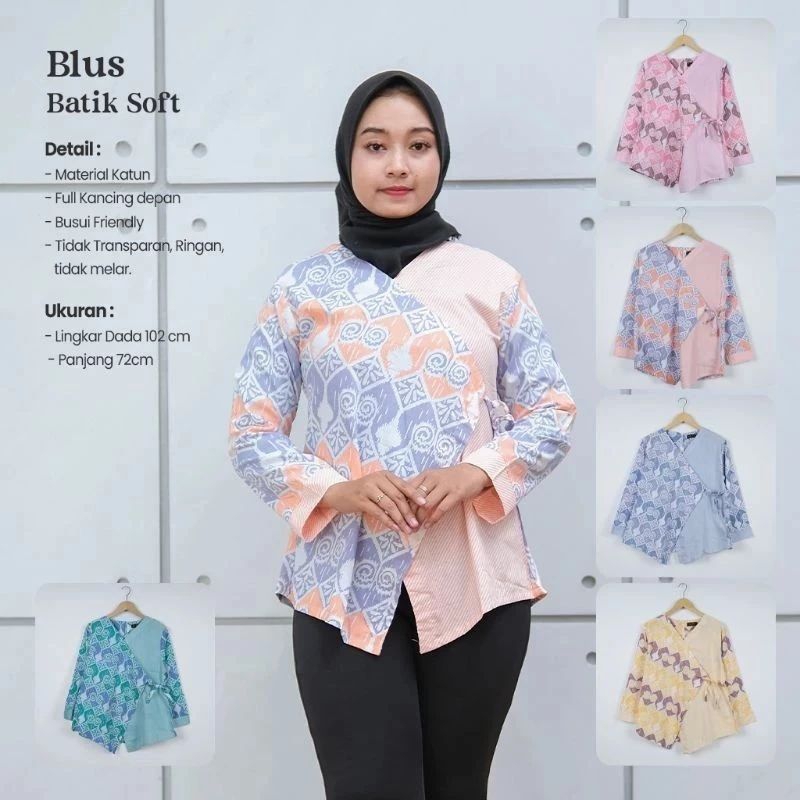 Jual Blus Batik Soft Motif Etnik - Sekar ayu | Shopee Indonesia