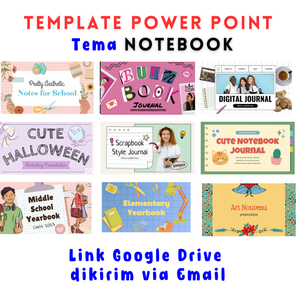 Jual 44 Template Power Point Tema Notebook / Powerpoint Note Book / PPT ...