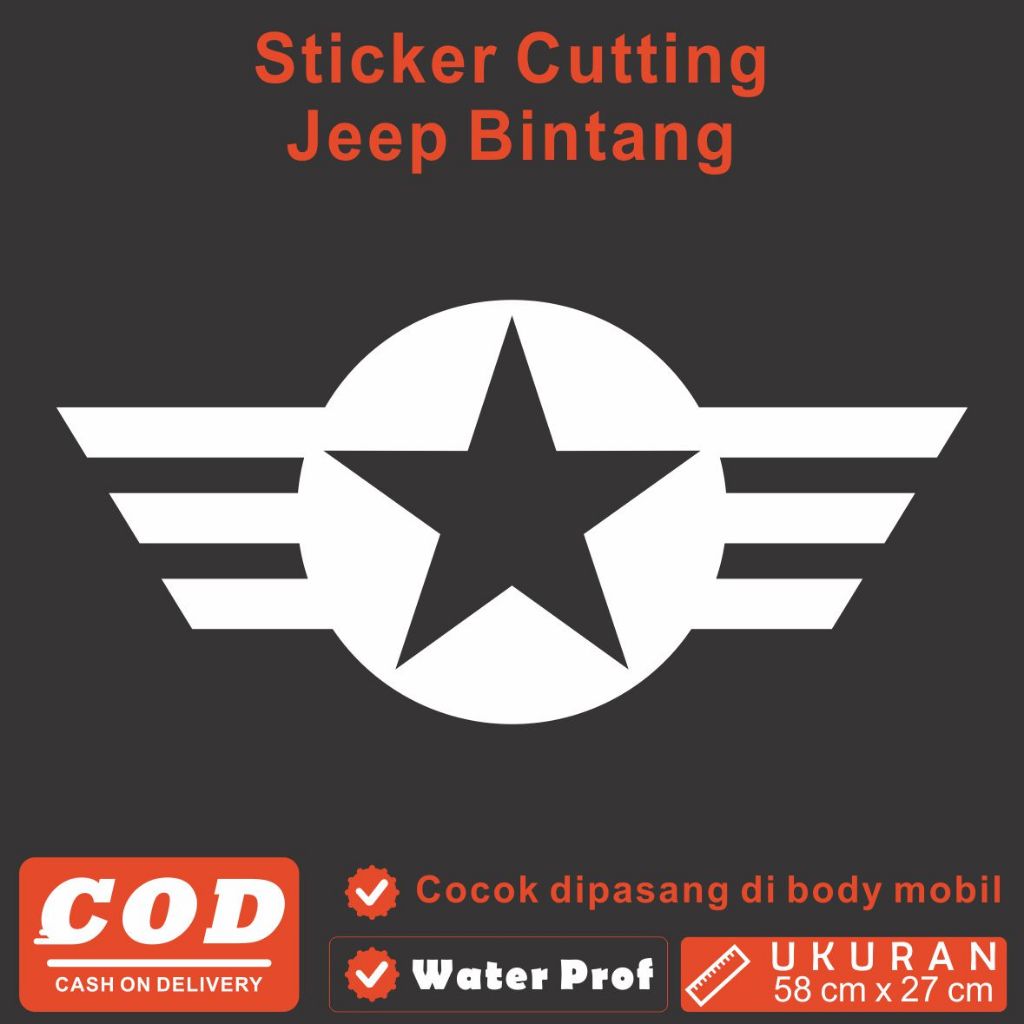 Jual Sticker Bintang Jeep, Sticker Jeep, Sticker Pintu Mobil, Sticker ...