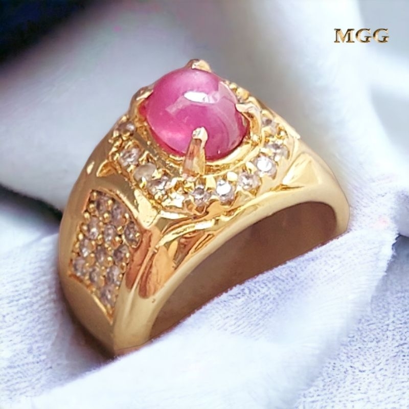 Jual Cincin Batu Permata Natural Ruby Madagascar Mewah Dan Elegan ...