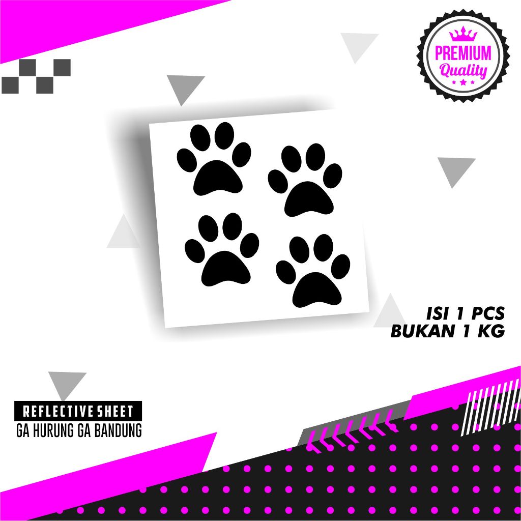 Jual Stiker LOGO KAKI ANJING Aksesoris Motor Keren Setiker Cutting ...